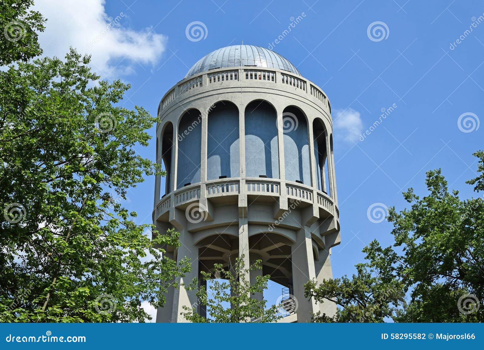 Old water tower stock photo. Image of front, building - 58295582