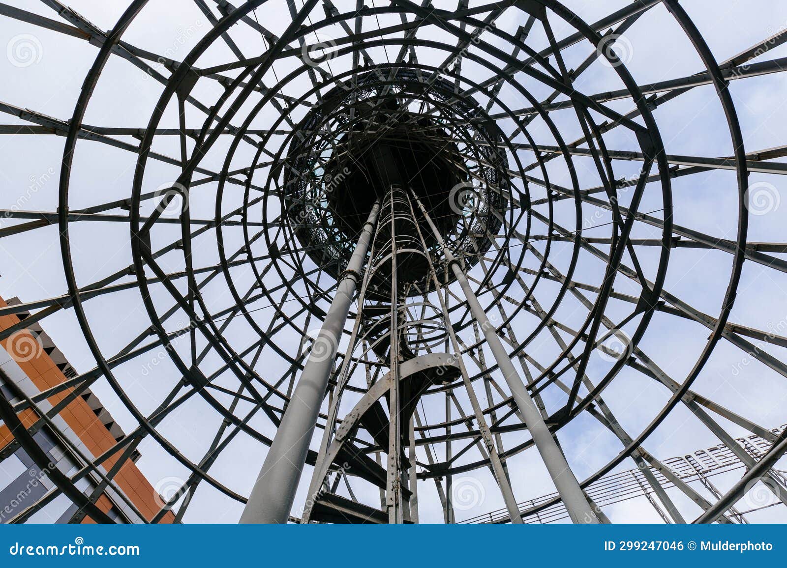 Old Water Tower of Hyperboloid Construction Bottom View Stock Photo ...