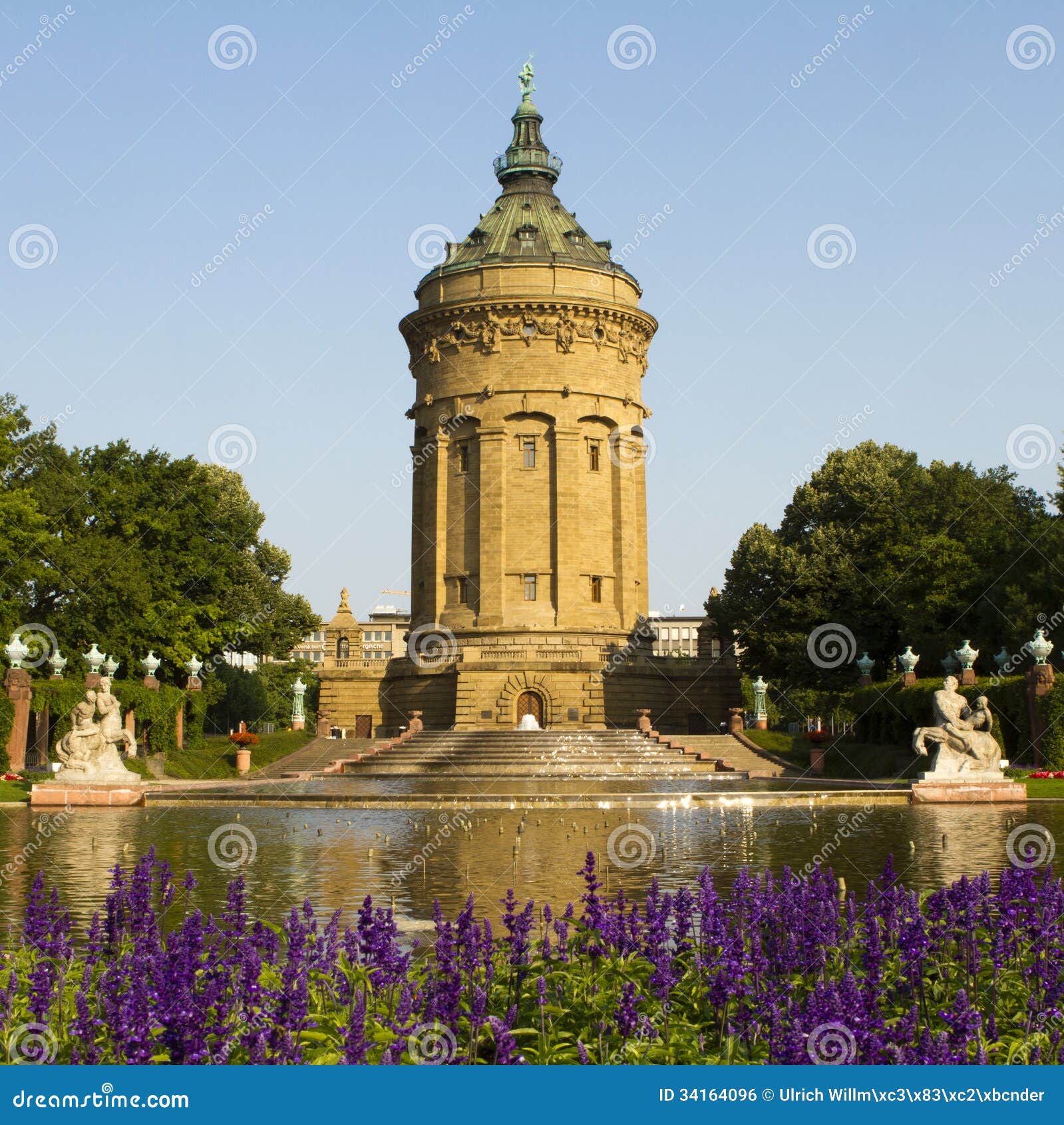Old Water Tower of Mannheim Stock Photo - Image of architecture ...
