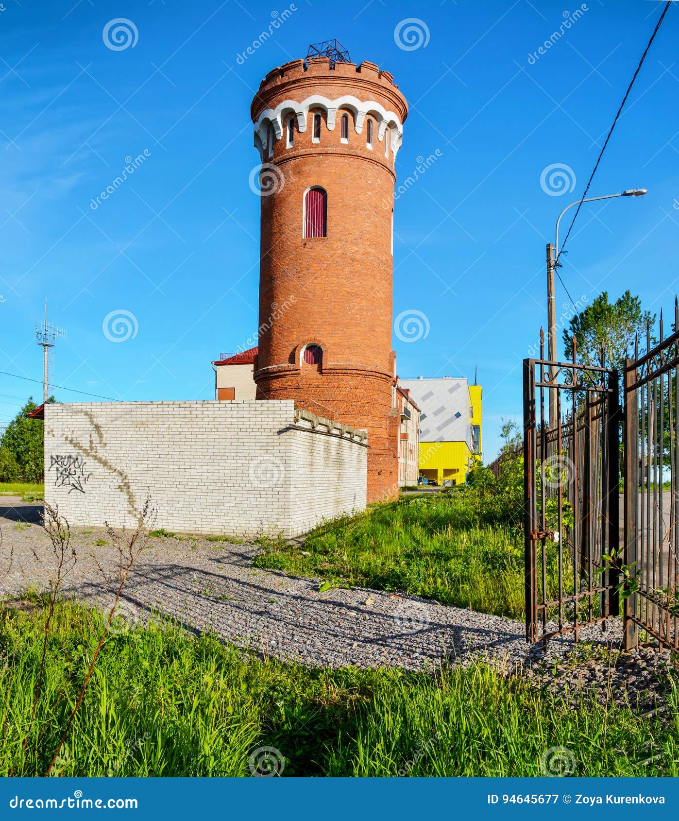 The old water tower stock image. Image of round, trees - 94645677