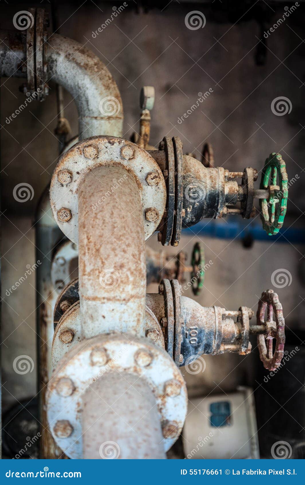 Old water valves stock image. Image of engineering, tube - 55176661