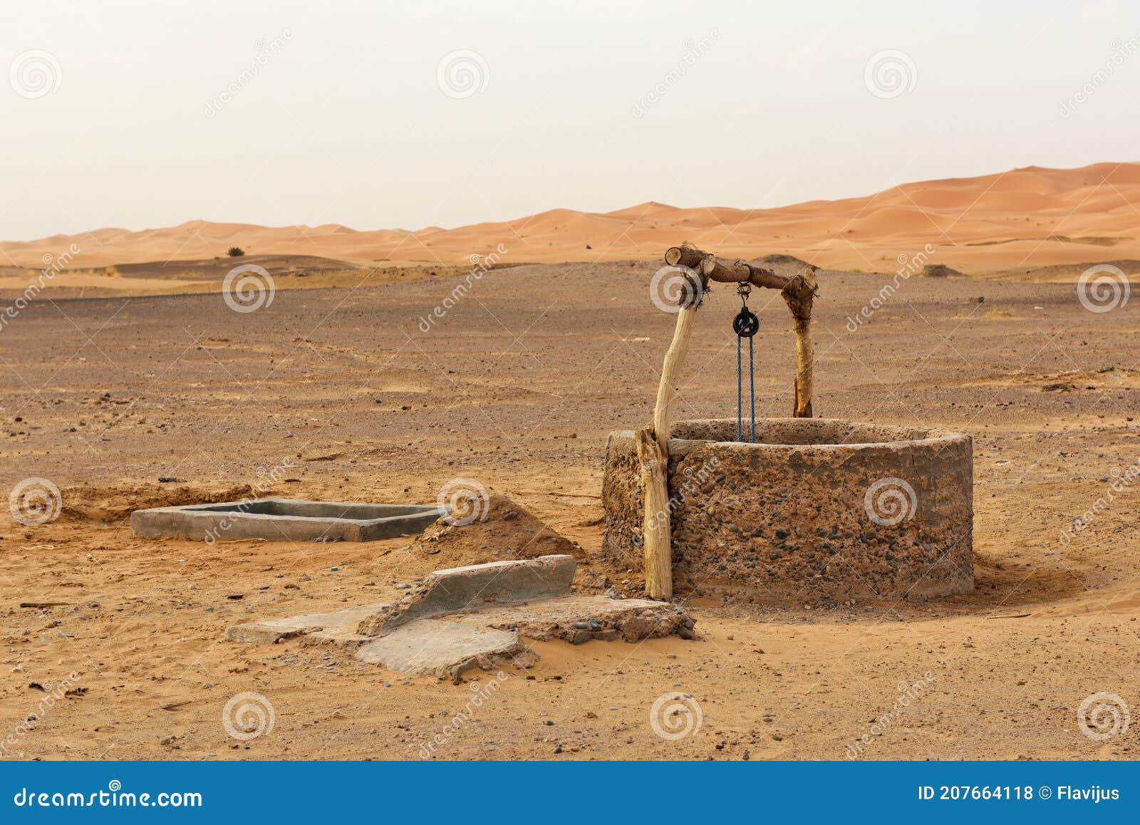 Old Water Well in Sahara Desert Stock Photo - Image of african, nature ...