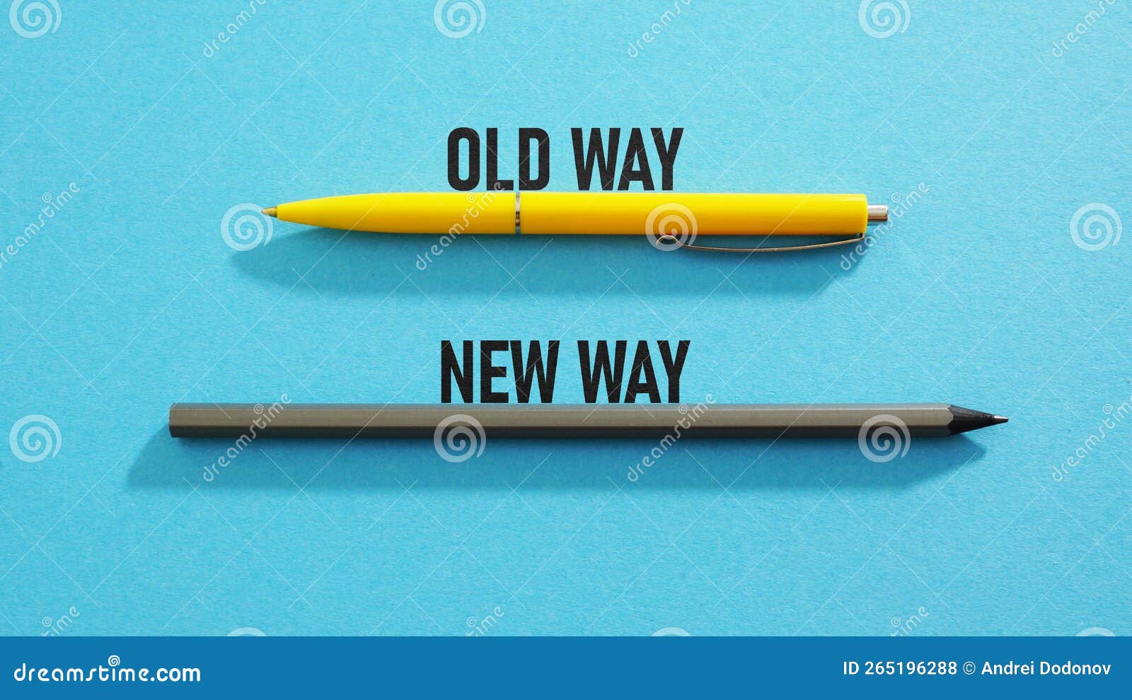 Old Way New Way are Shown Using the Text Stock Photo - Image of ...