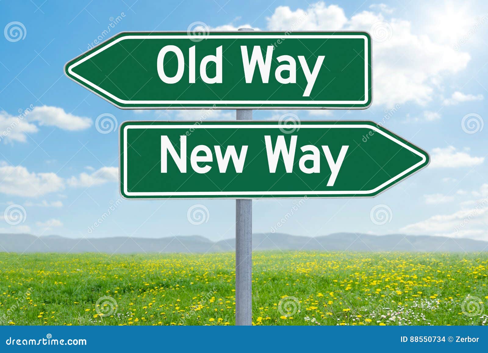 Old Way or New Way stock photo. Image of chance, direction - 88550734