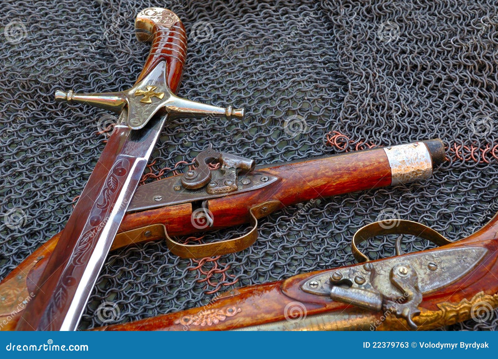 Old weapons stock image. Image of chain, ornament, knife - 22379763