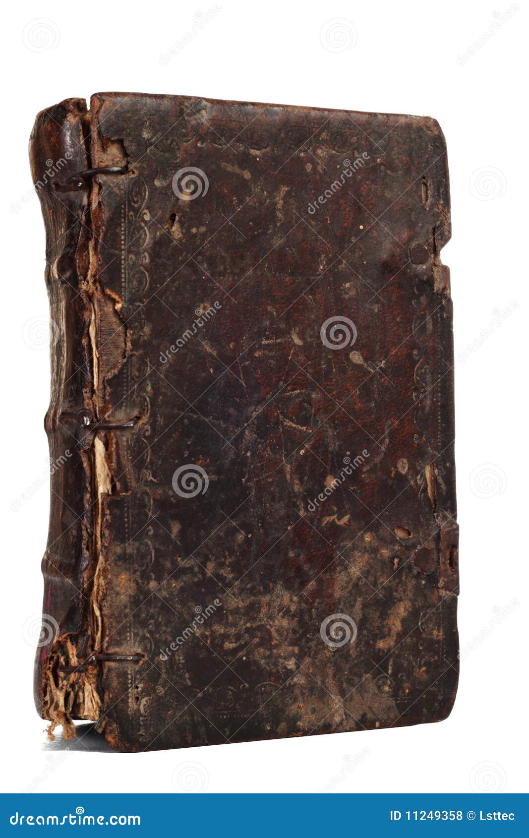 Old Weathered Book with Staines Stock Photo - Image of author, antique ...