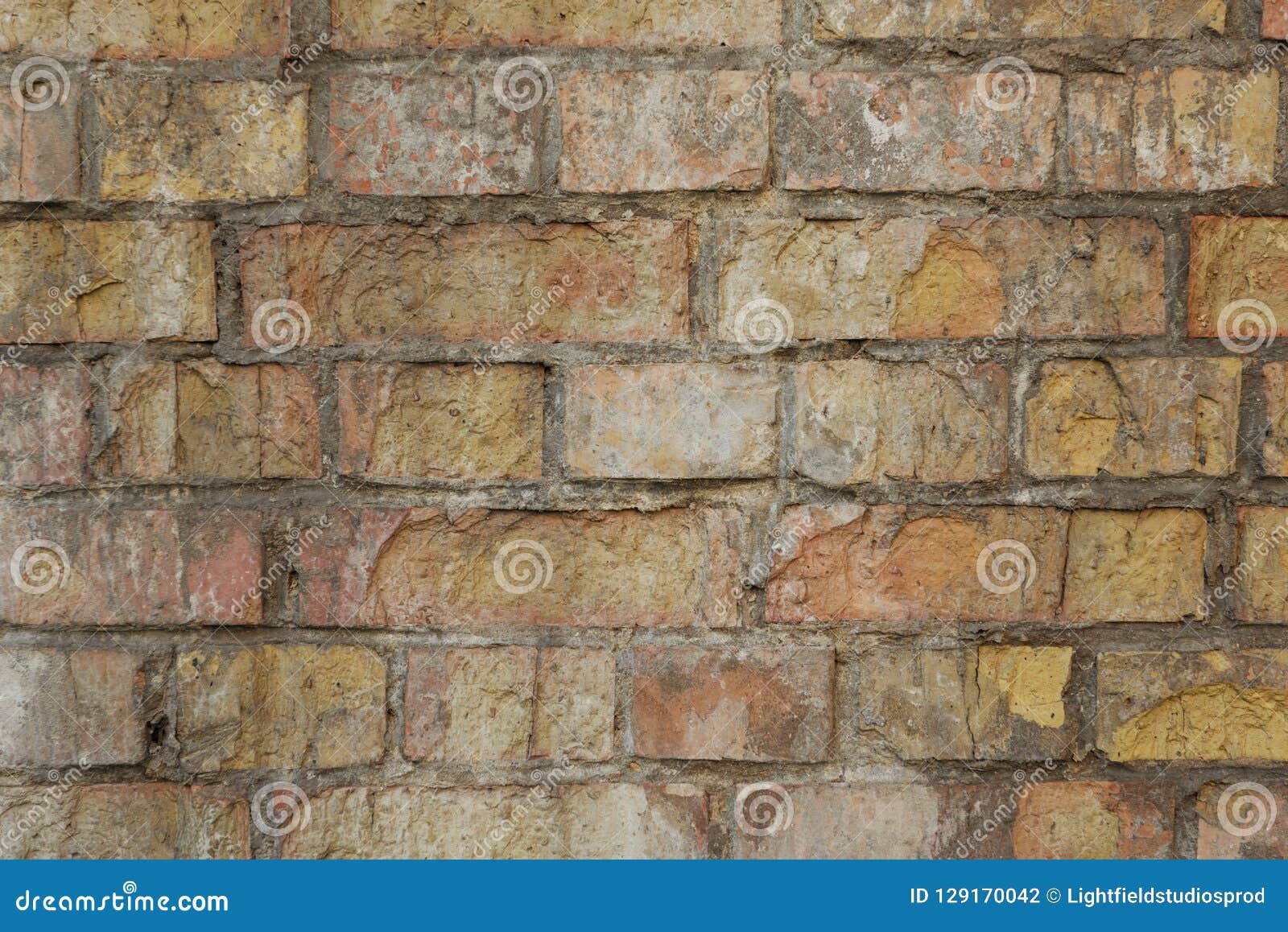Old weathered brick wall stock photo. Image of texture - 129170042