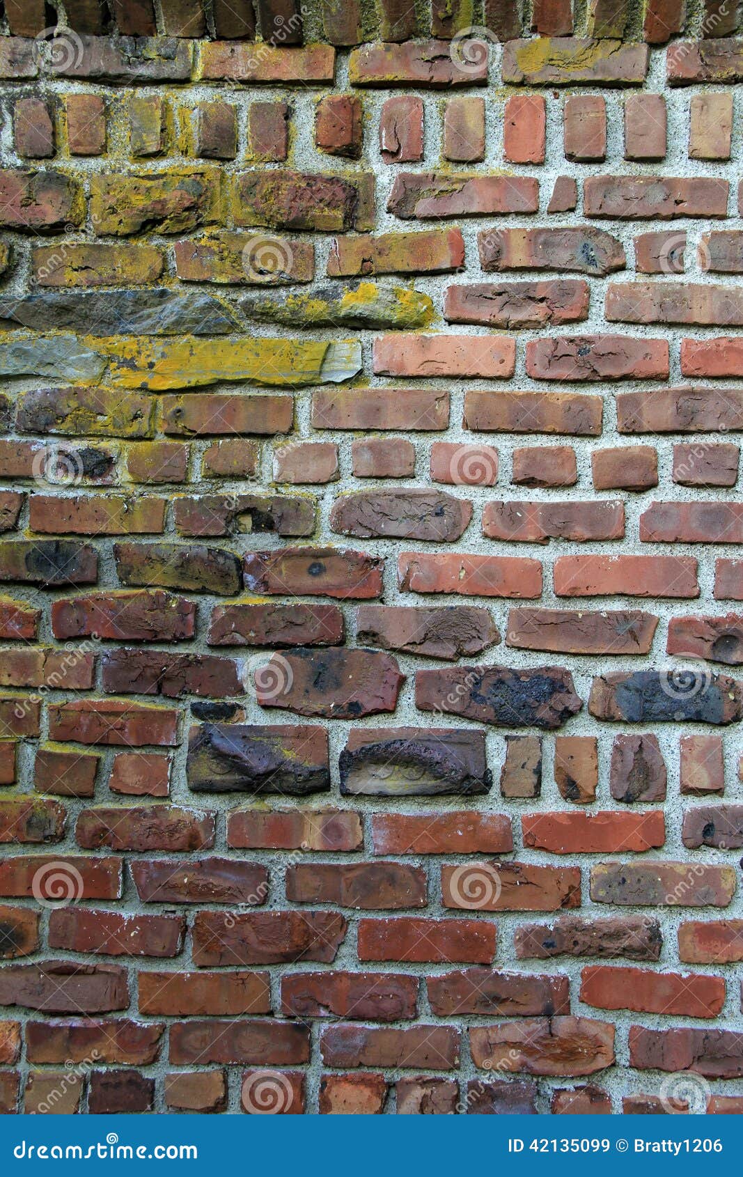Old, Weathered Brick Wall,discolored with Age and Time Stock Image ...