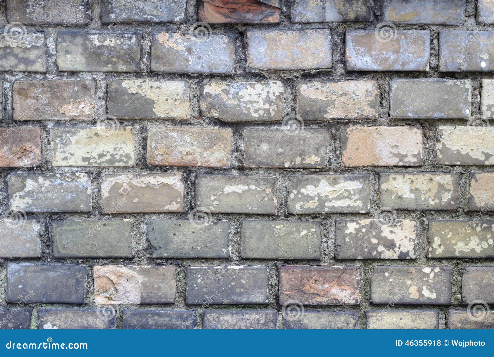 Old weathered bricks wall stock photo. Image of aged - 46355918