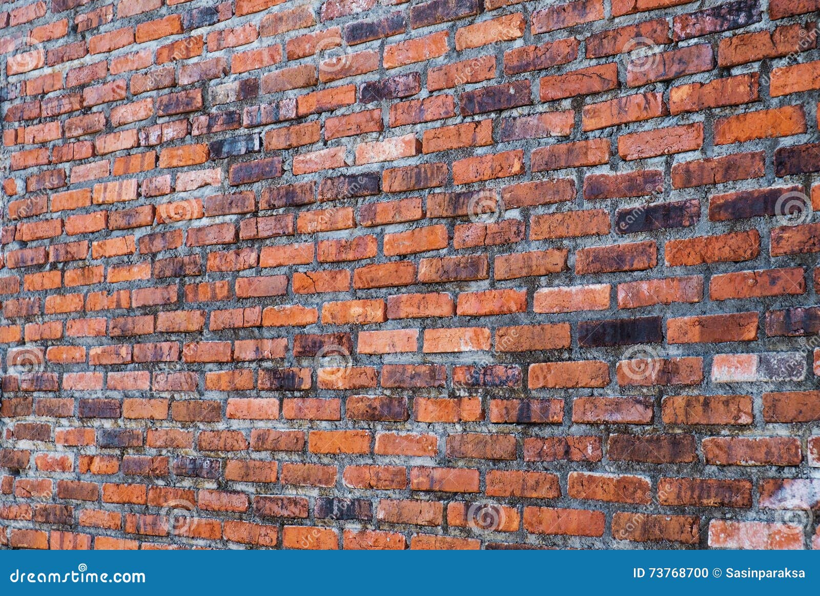 Old Weathered Bricks Wall, Perspective View Stock Photo - Image of ...