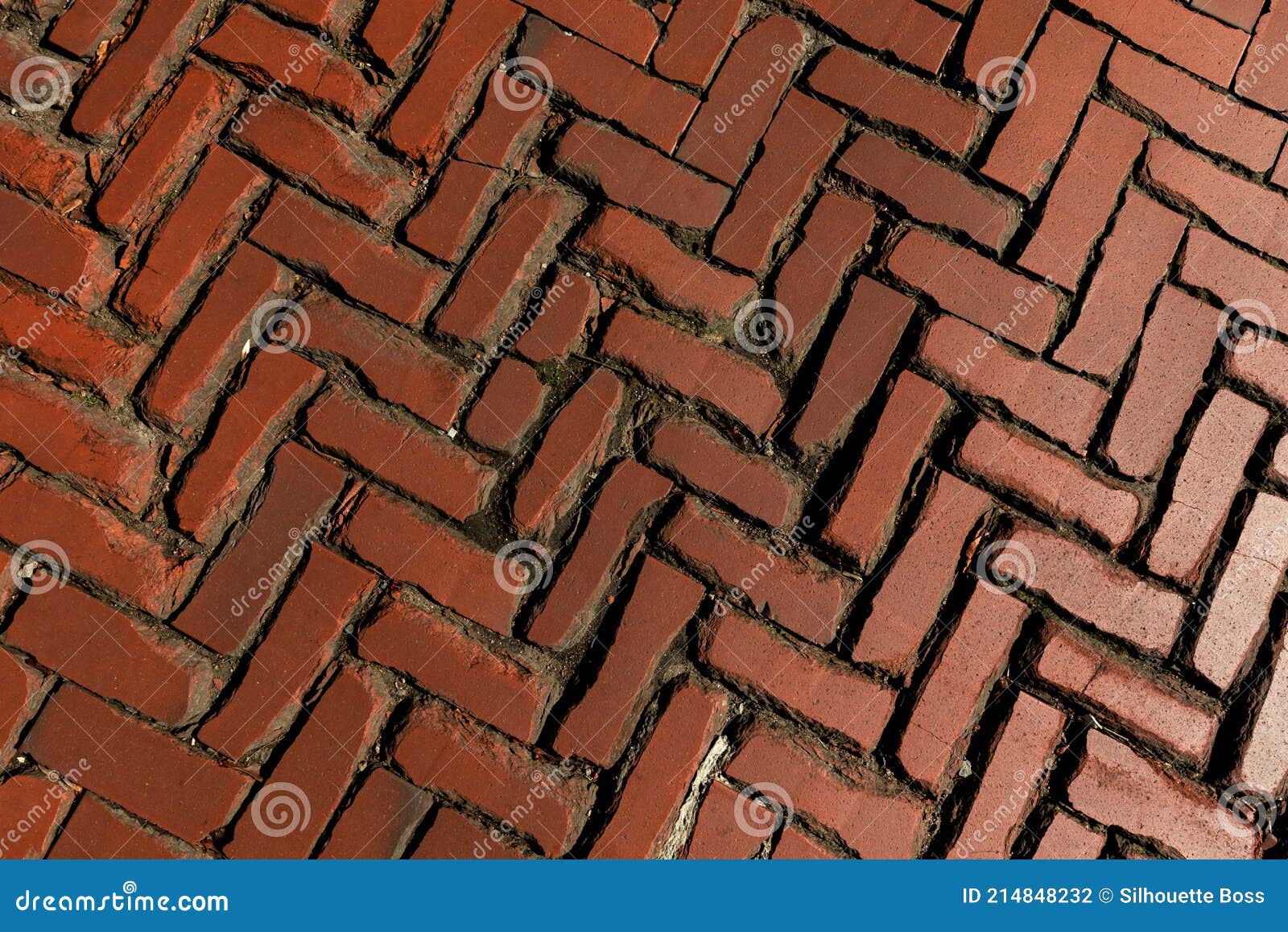 Old Weathered and Broken Chipped Brick Road from Naturally Shiny Brick ...