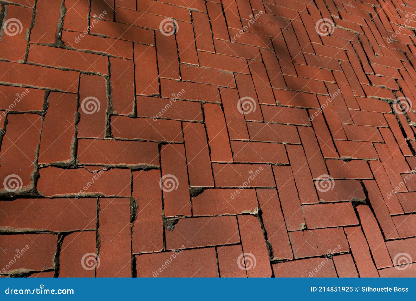 Old Weathered and Broken Chipped Brick Road from Naturally Shiny Brick ...