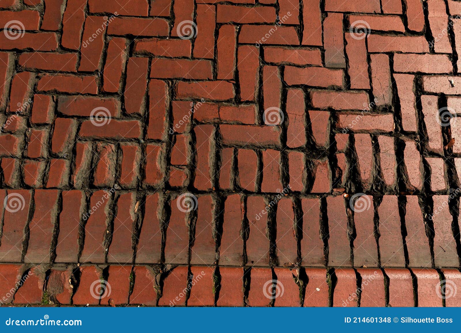 Old Weathered and Broken Chipped Brick Road from Naturally Shiny Brick ...