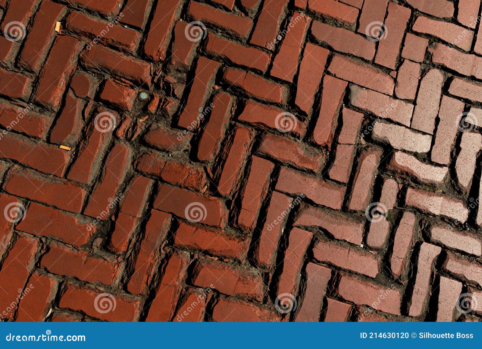 Old Weathered and Broken Chipped Brick Road from Naturally Shiny Brick ...