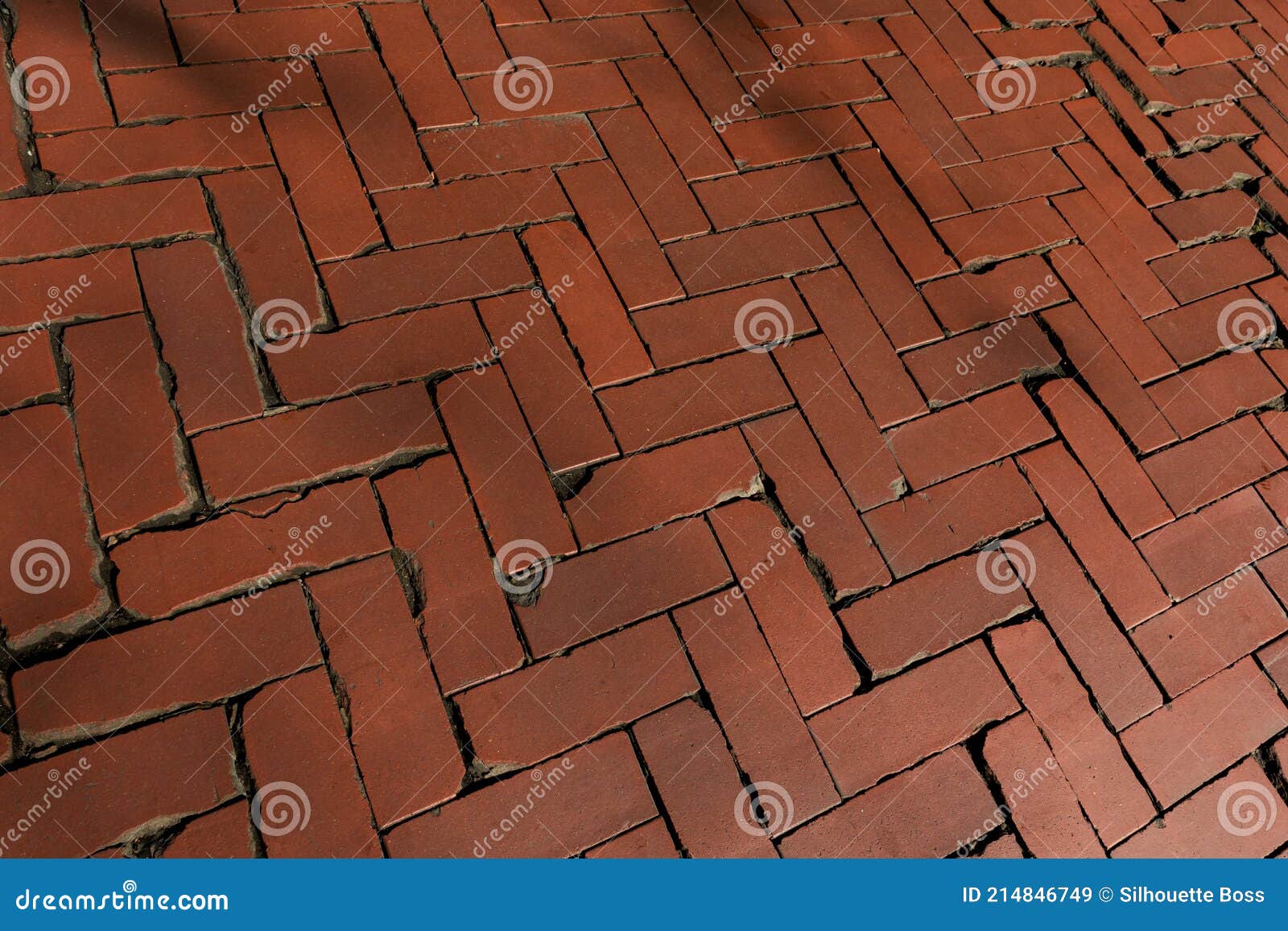 Old Weathered and Broken Chipped Brick Road from Naturally Shiny Brick ...