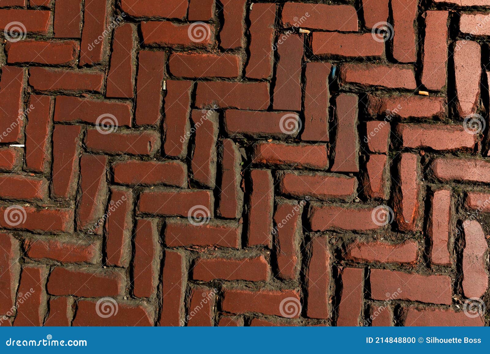 Old Weathered and Broken Chipped Brick Road from Naturally Shiny Brick ...