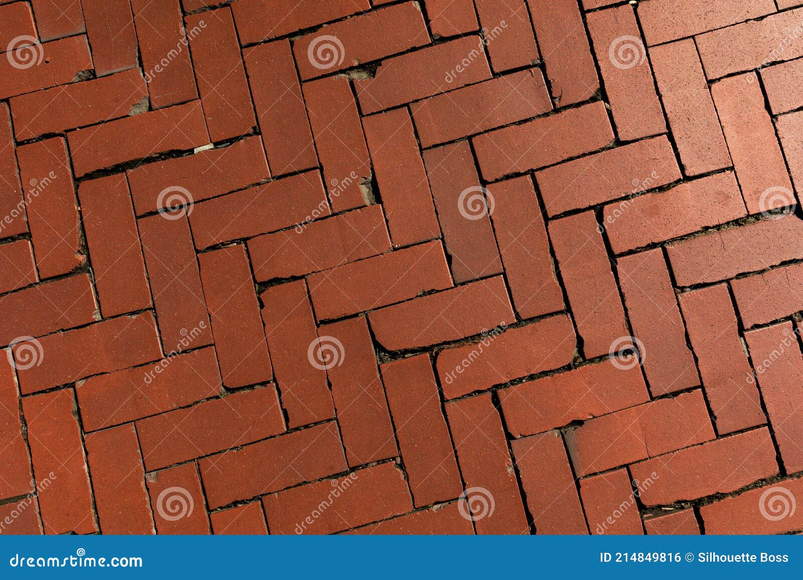 Old Weathered And Broken Chipped Brick Road From Naturally Shiny Brick ...