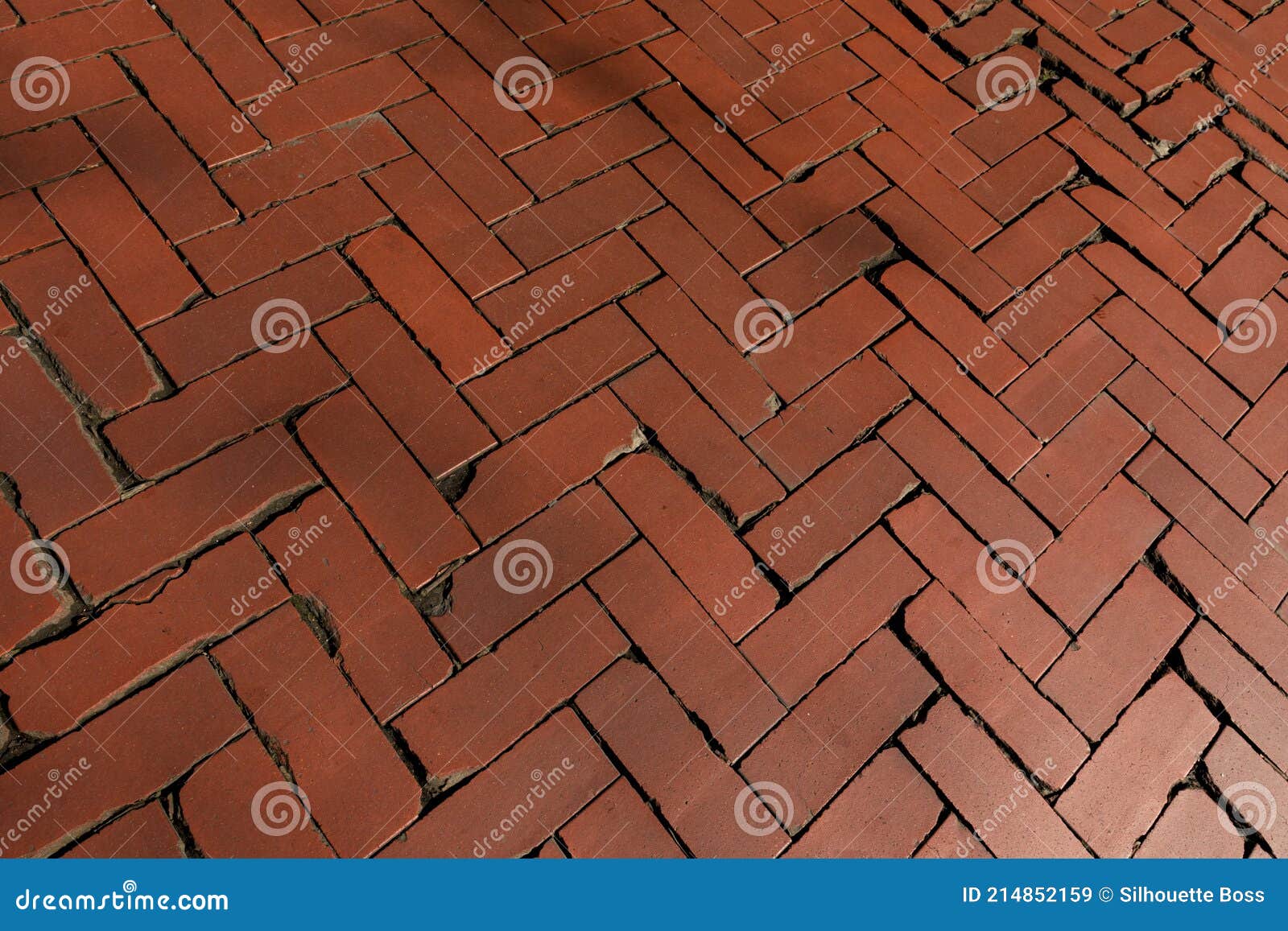Old Weathered and Broken Chipped Brick Road from Naturally Shiny Brick ...