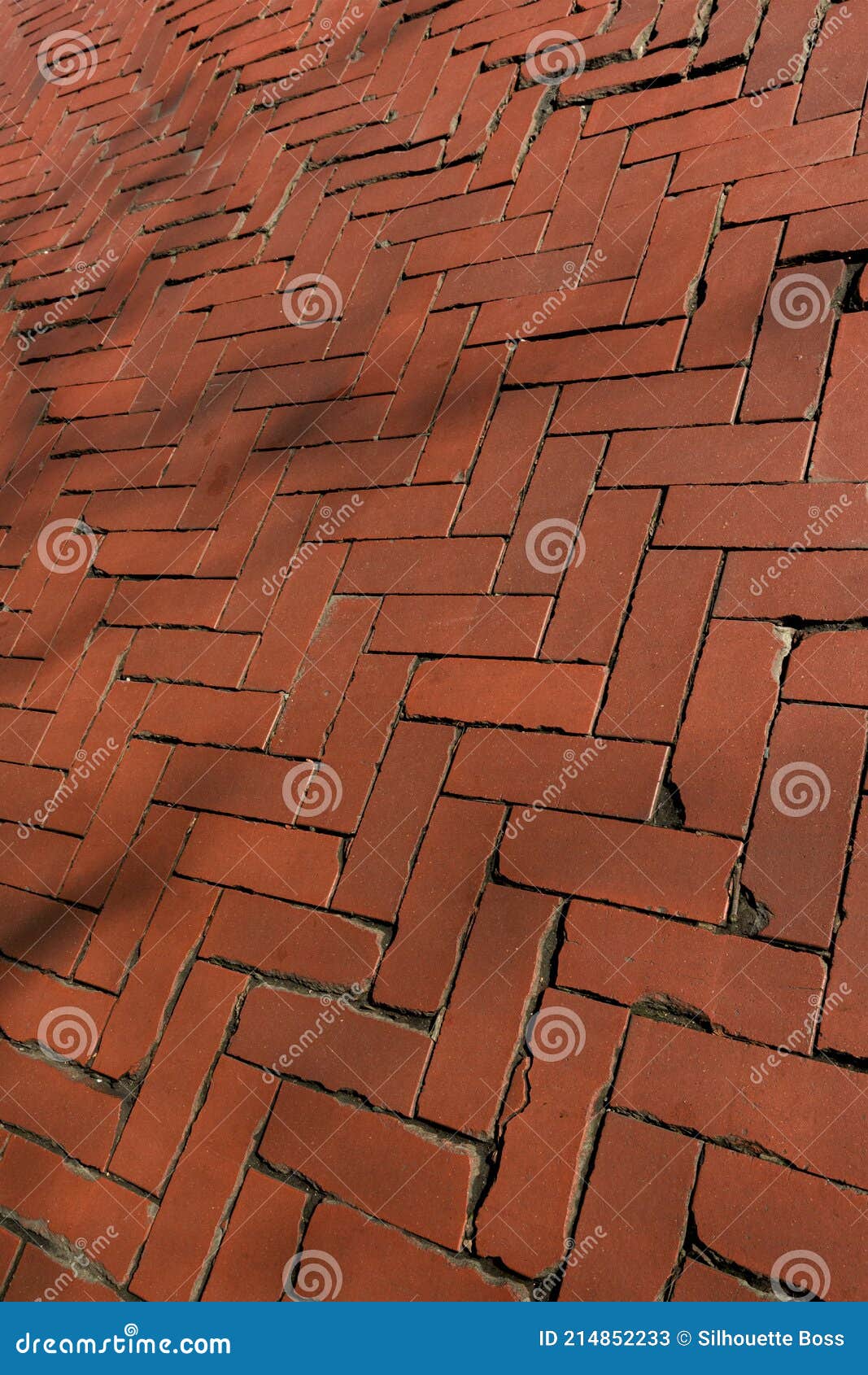 Old Weathered and Broken Chipped Brick Road from Naturally Shiny Brick ...