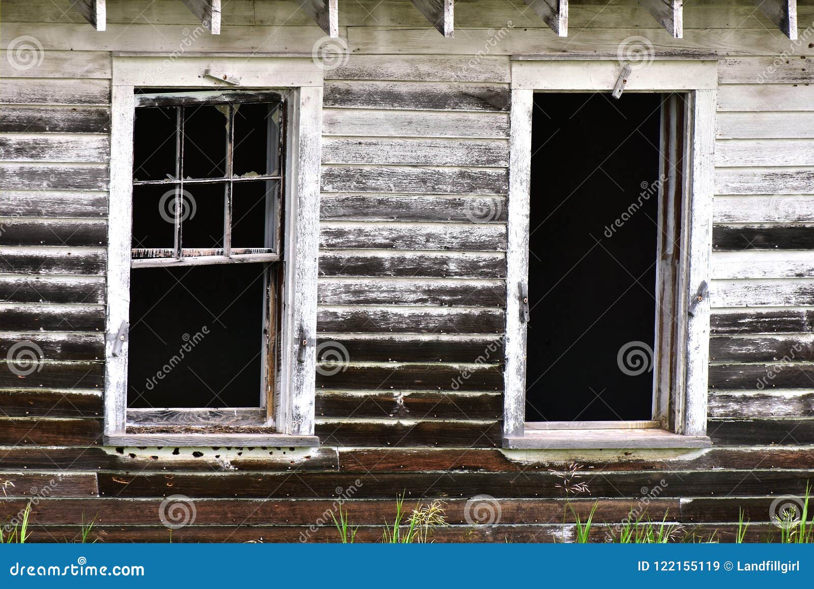 Old Weathered and Broken Window Stock Image - Image of house, aged ...