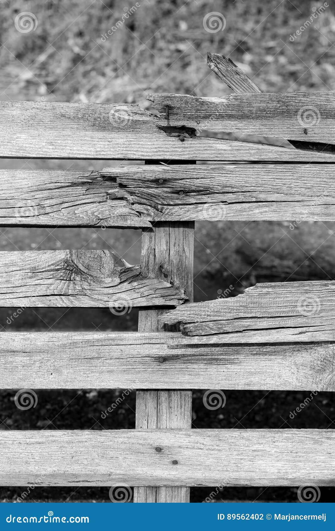 Old Weathered Broken Wooden Fence Stock Photo - Image of background ...