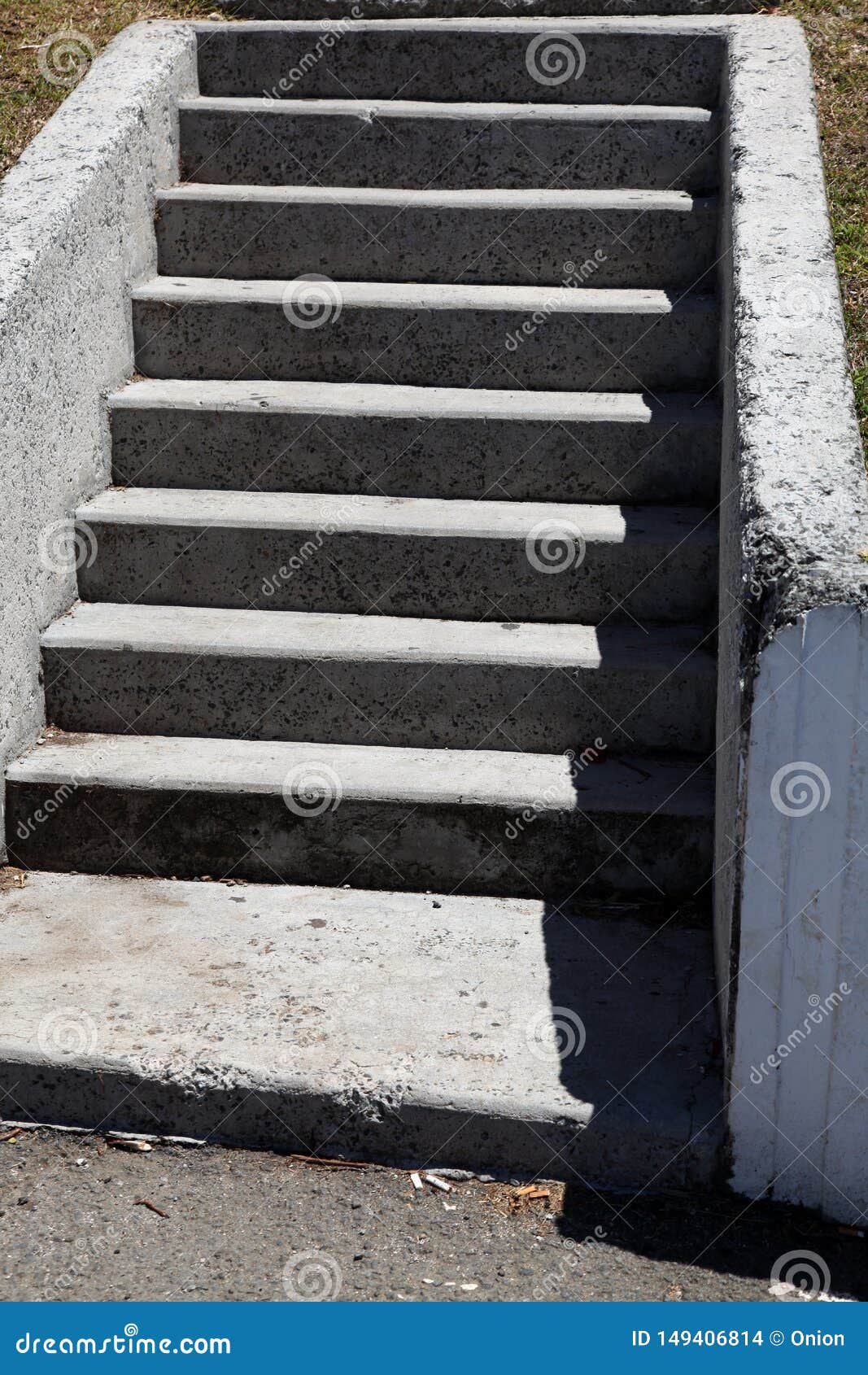 Old and Weathered Cement Stairs Stock Photo - Image of daylight ...