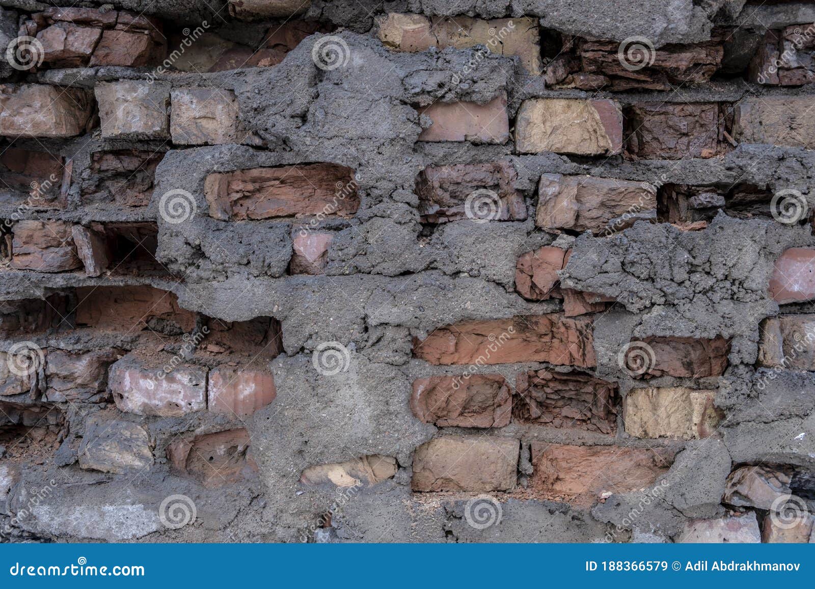 Old Weathered and Damaged Brick Texture Stock Image - Image of detail ...