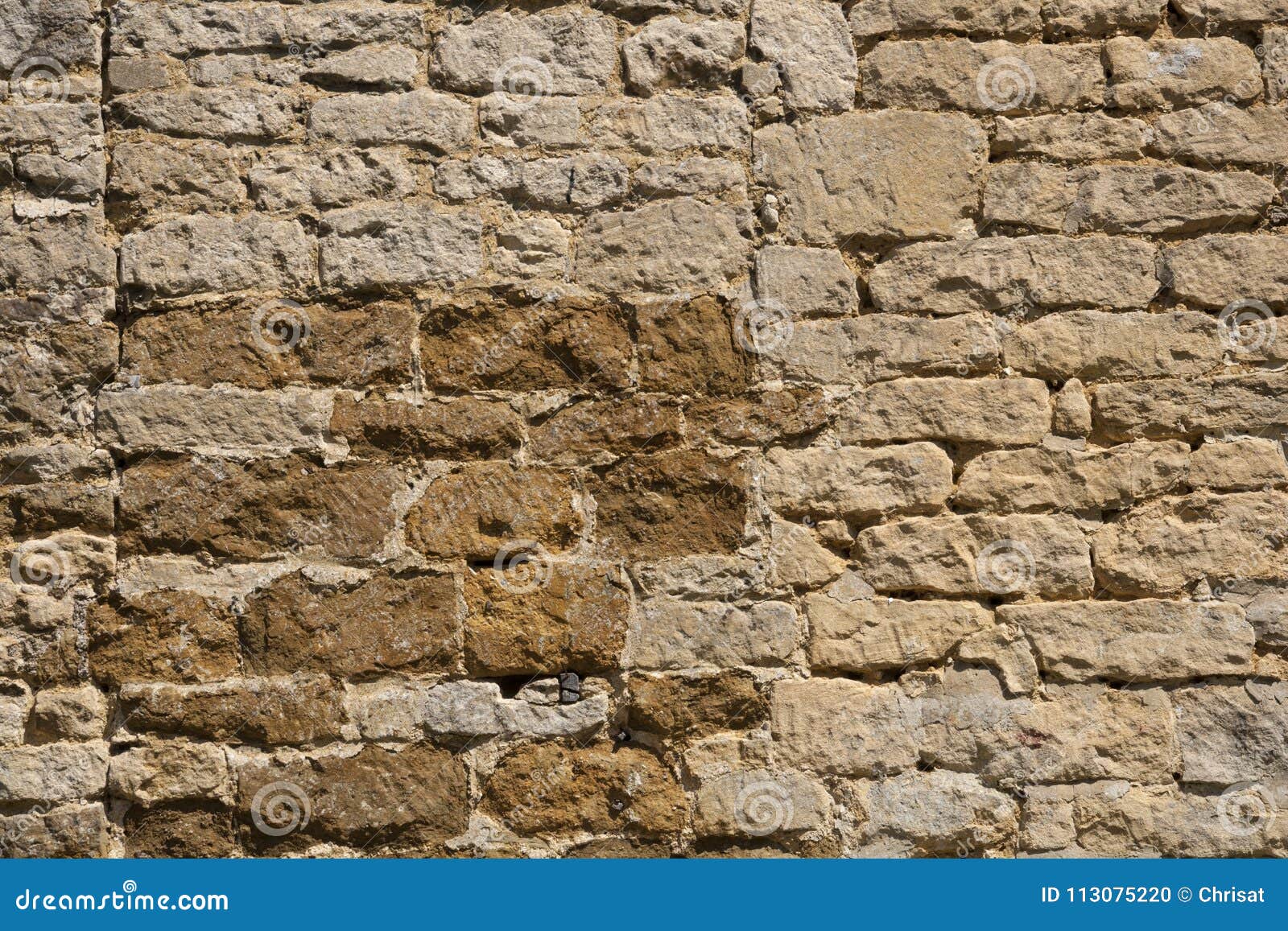 Old Weathered Exterior Stone Wall Construction Full Frame Background ...