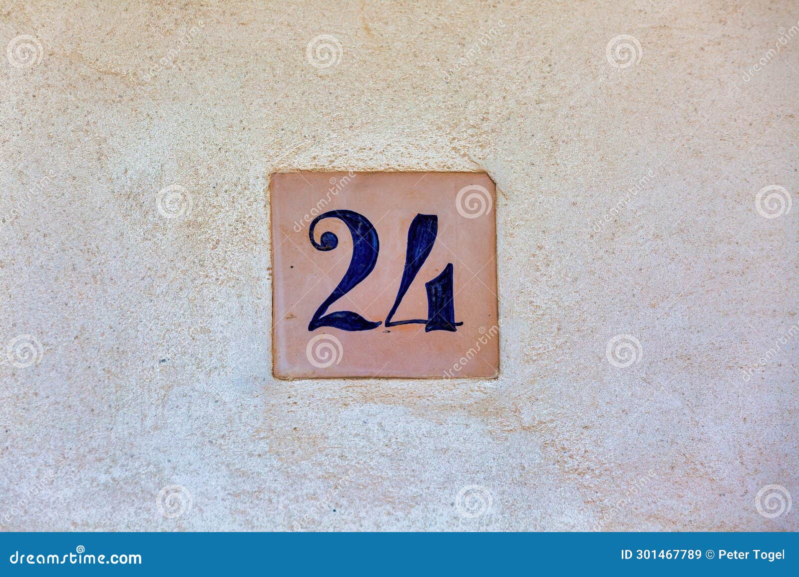 Old Weathered House Number 24, Tile on Wall Stock Image - Image of ...