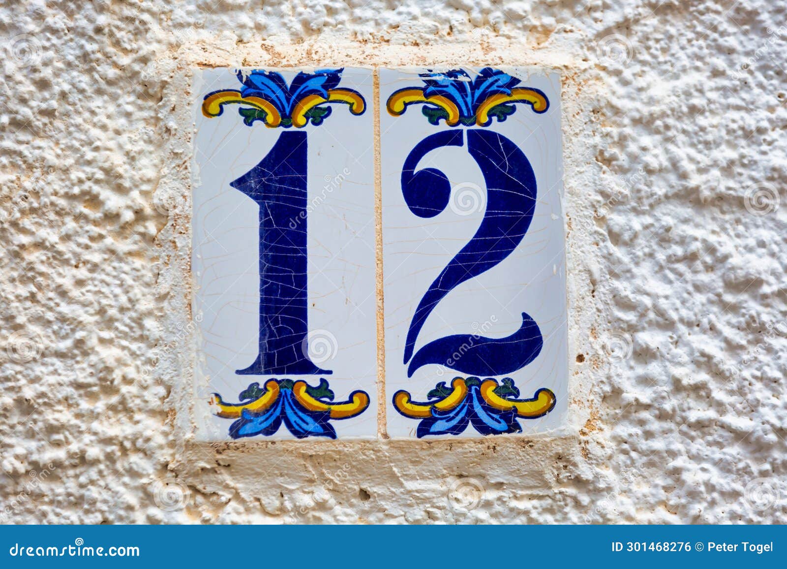 Old Weathered House Number 12, Tile on Wall Stock Photo - Image of ...