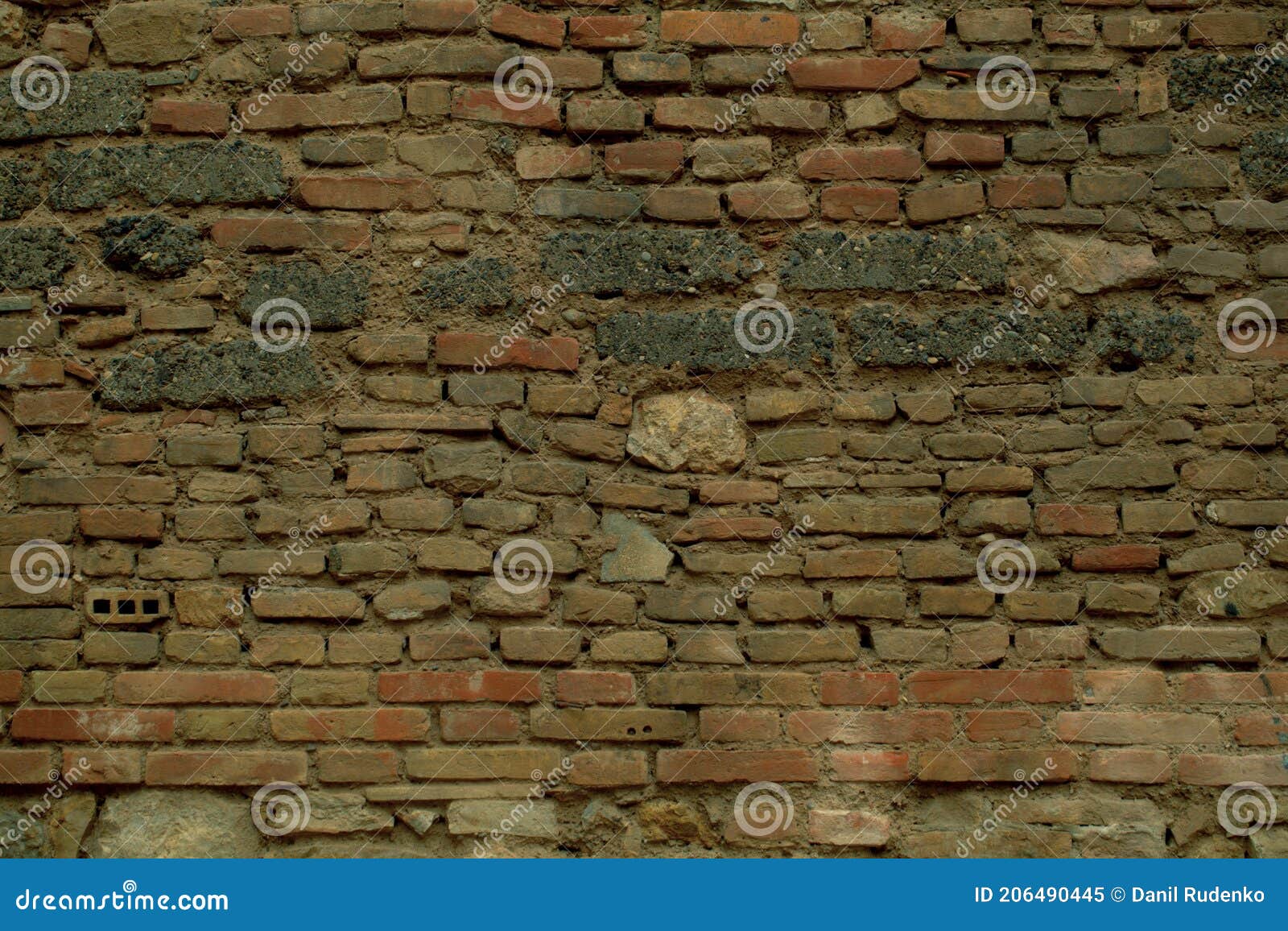 Irregular Brick Arrangement. On The Wall. In Black And White. Royalty ...