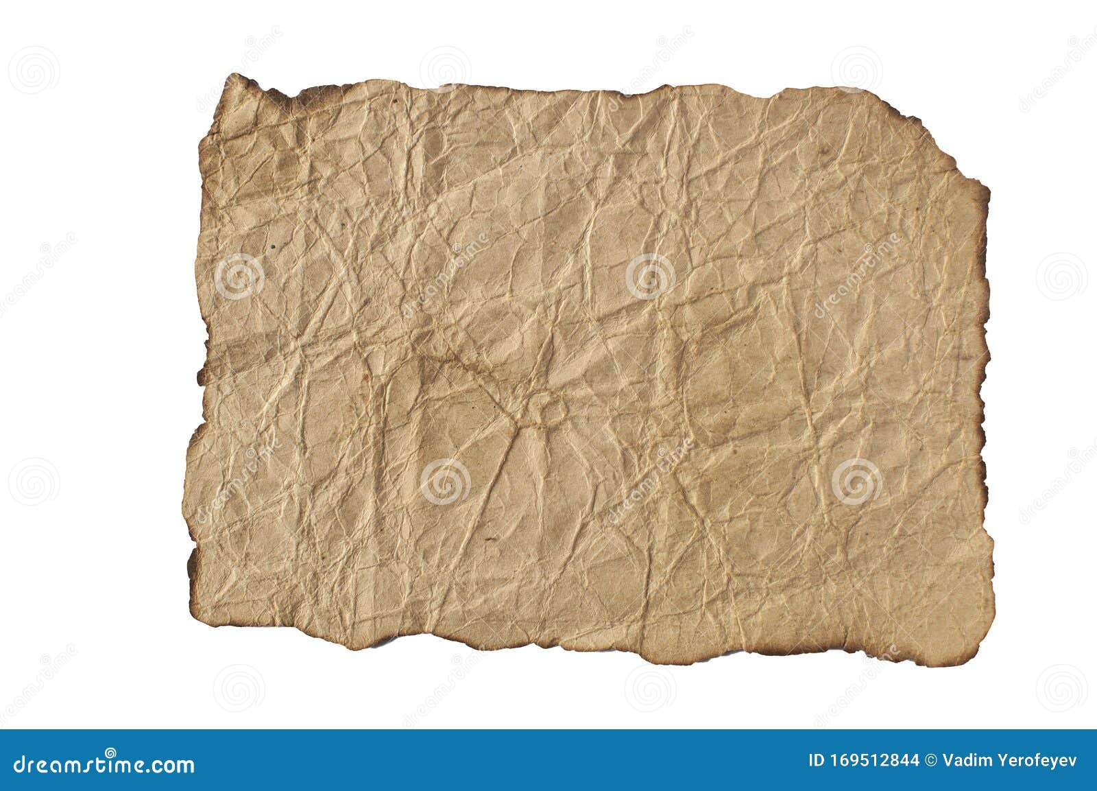 Old Weathered Paper Sheet on White Background Stock Photo - Image of ...