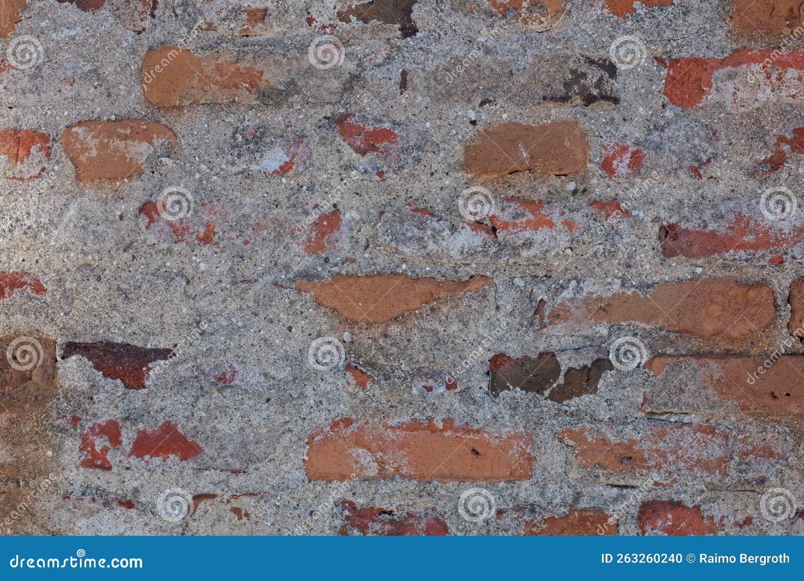 Old weathered brick wall. stock photo. Image of plastered - 263260240