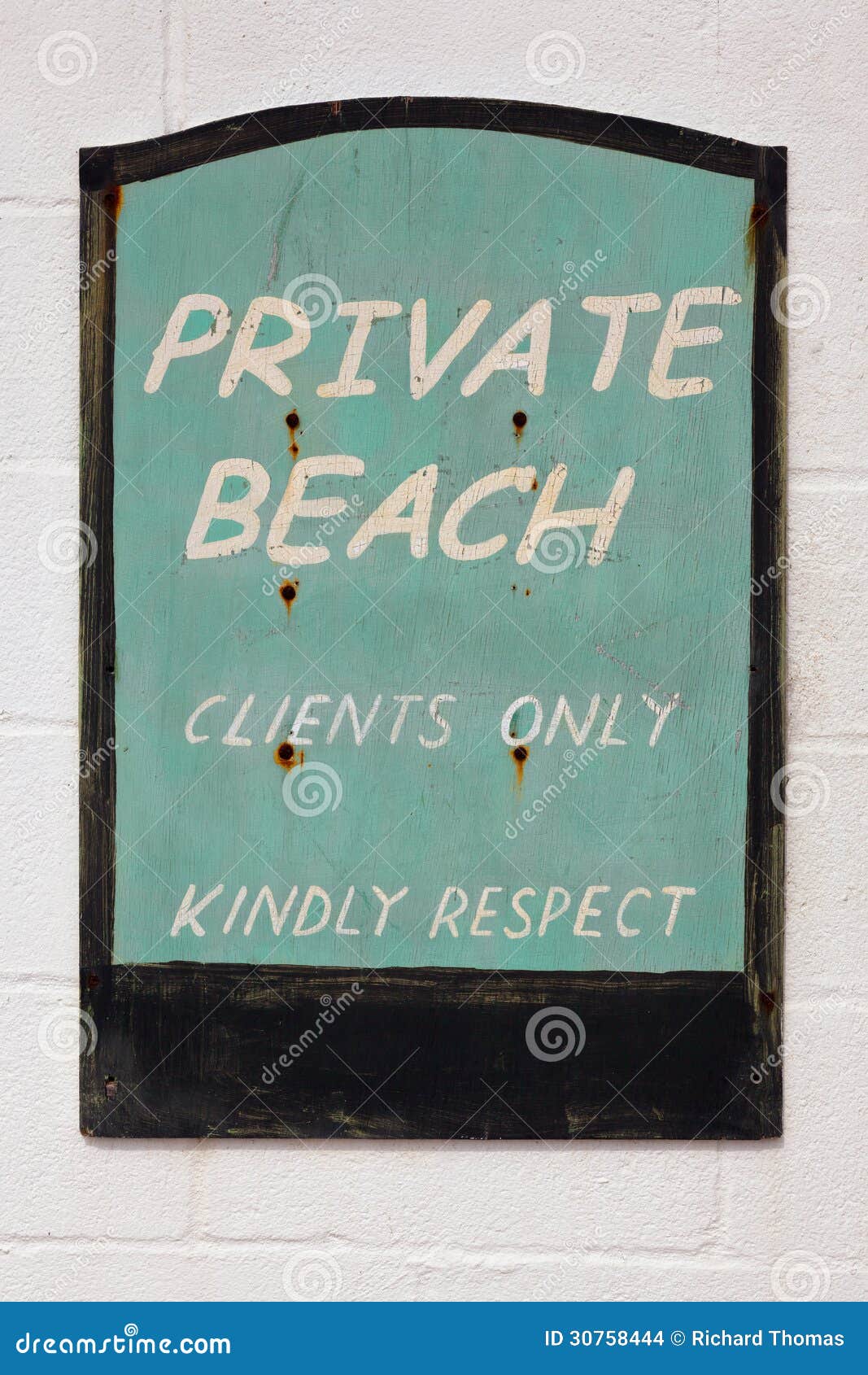 Old Weathered Private Beach Sign Stock Photo - Image of beach, private ...