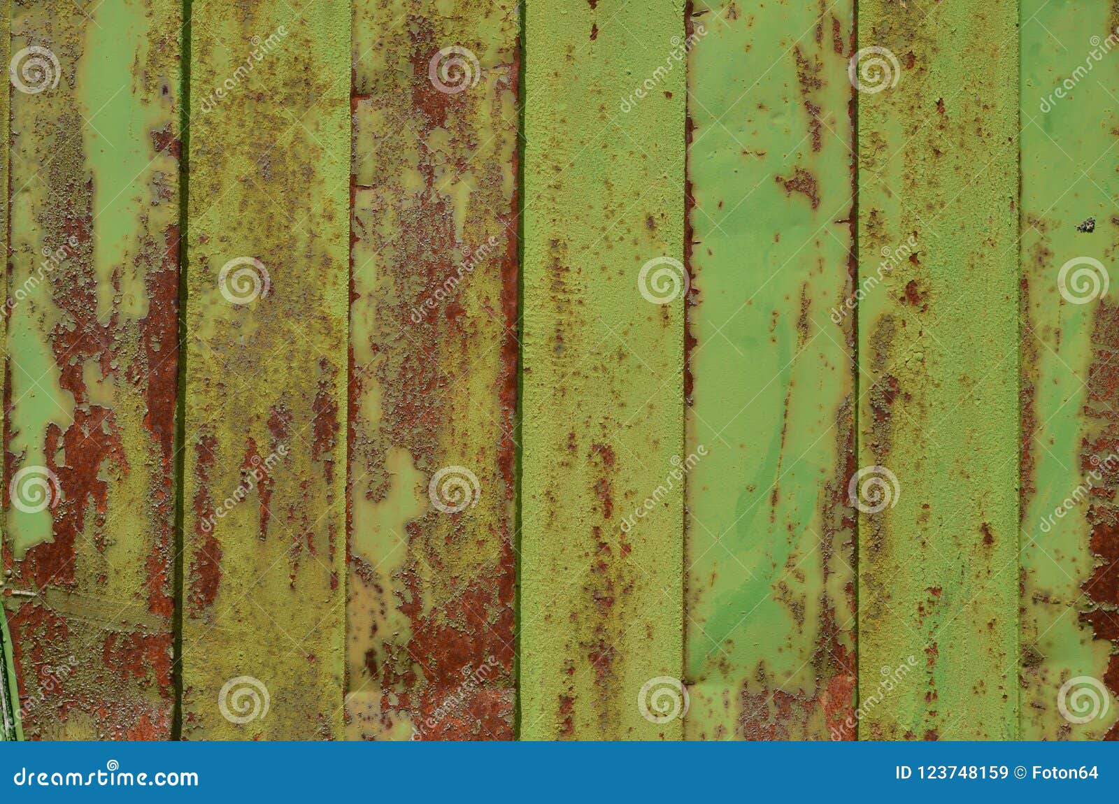 Rusty Metal Painted in Green Stock Image - Image of effect, damaged ...