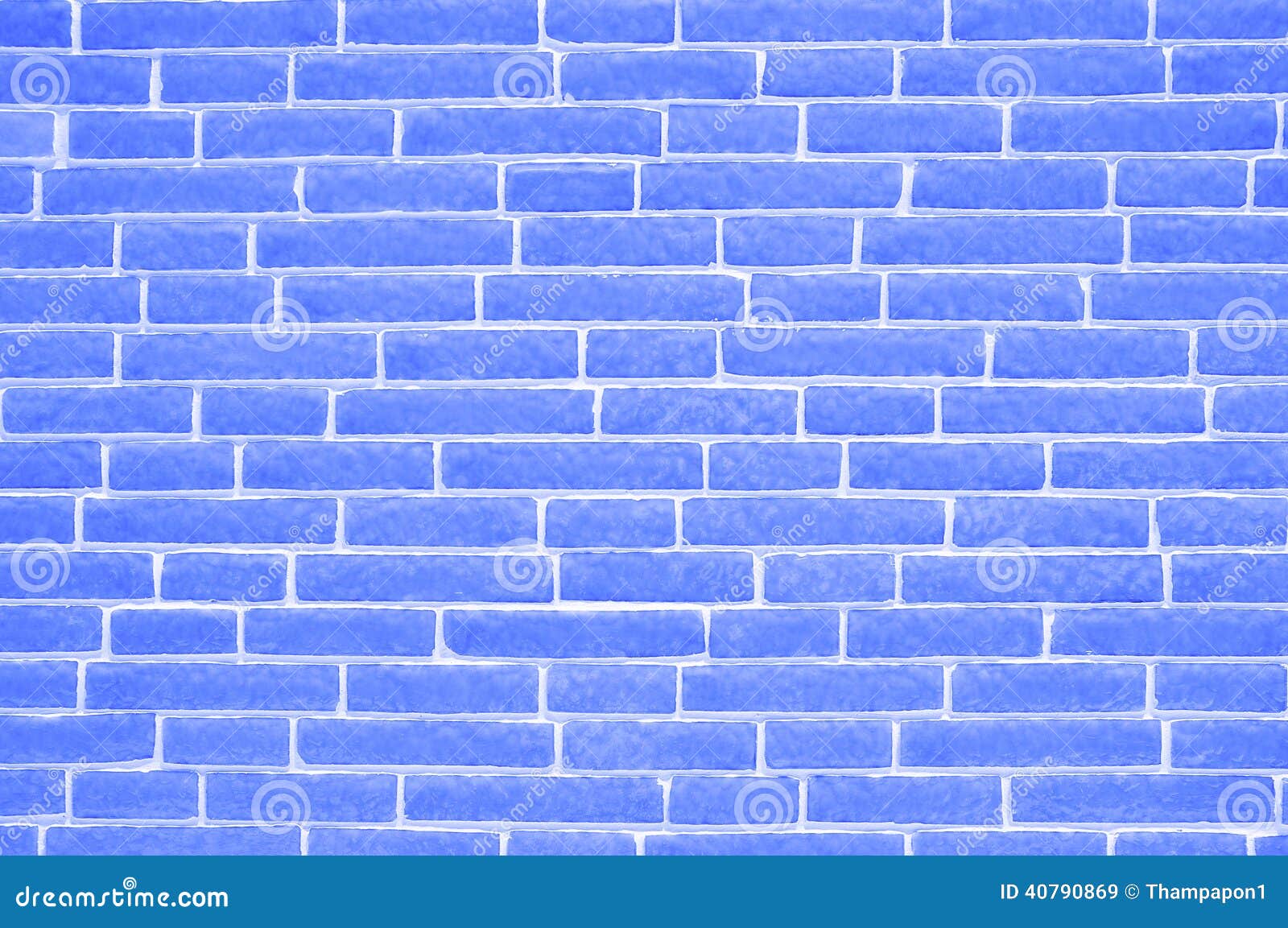 Old Weathered Stained Blue Brick Wall Background Stock Image - Image of ...