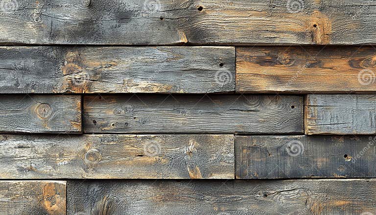 Old Weathered Wood Plank Pattern on Rustic Wall Generated by AI Stock ...