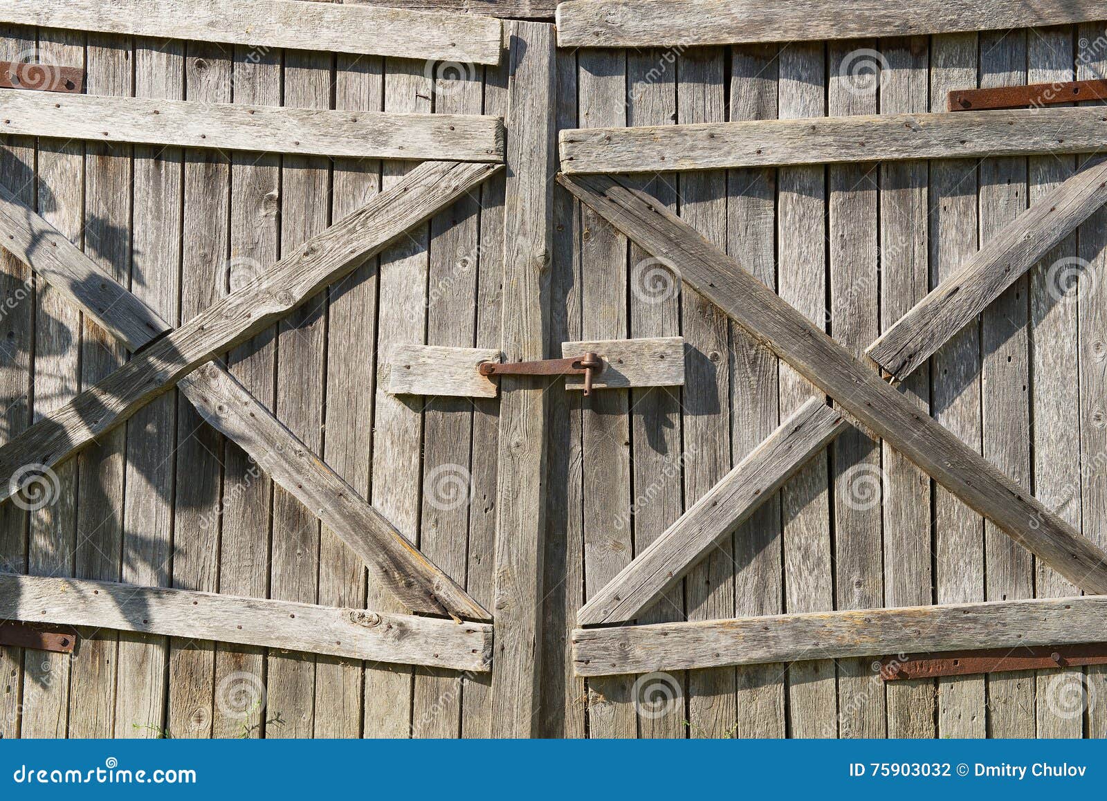 Old Weathered Wooden Barn Gate. Stock Photo - Image of rustic, textured ...
