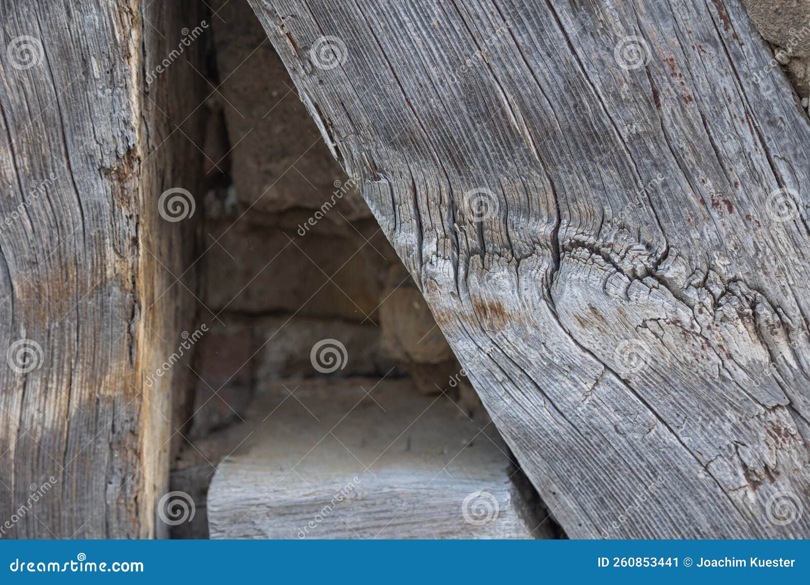Old Weathered Wooden Beam with Distinctive Grain Stock Image - Image of ...