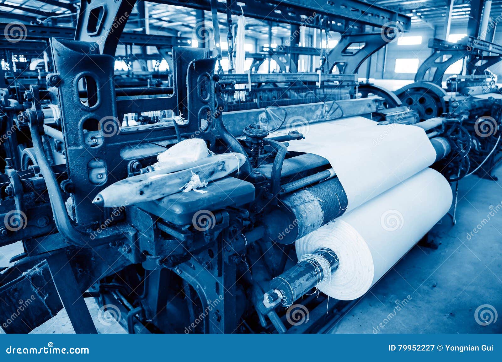 Old weaving machine stock image. Image of silk, control - 79952227