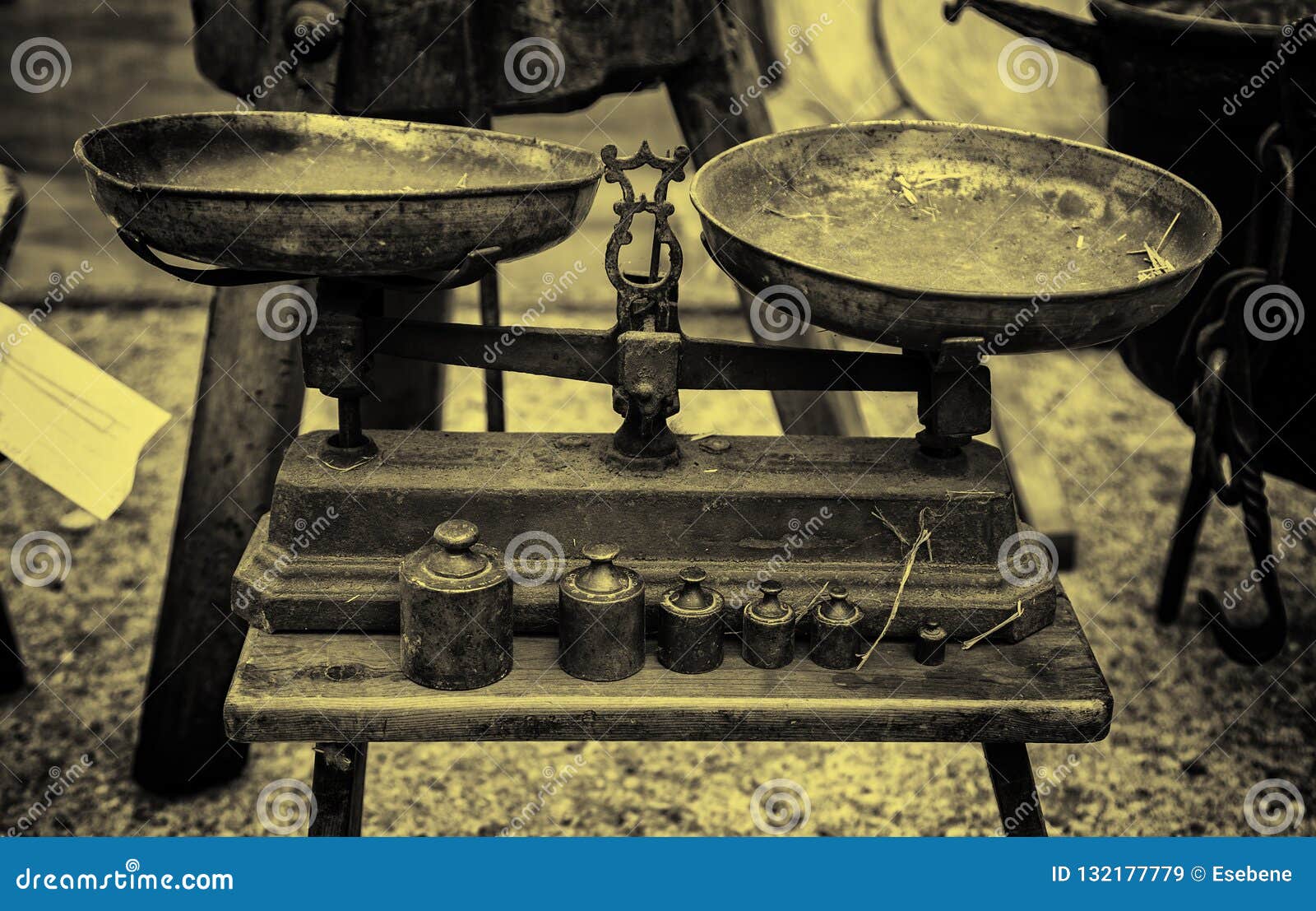Old weighing scale stock image. Image of aged, court - 132177779