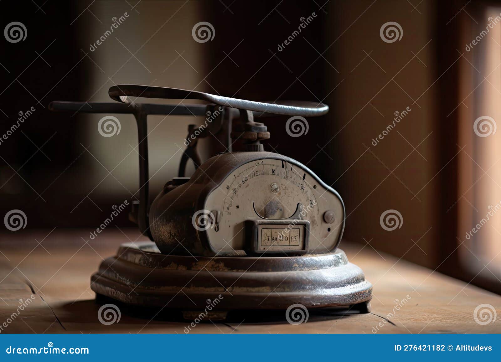 Old Weight on Scale, Giving a Glimpse into the Past Stock Illustration ...