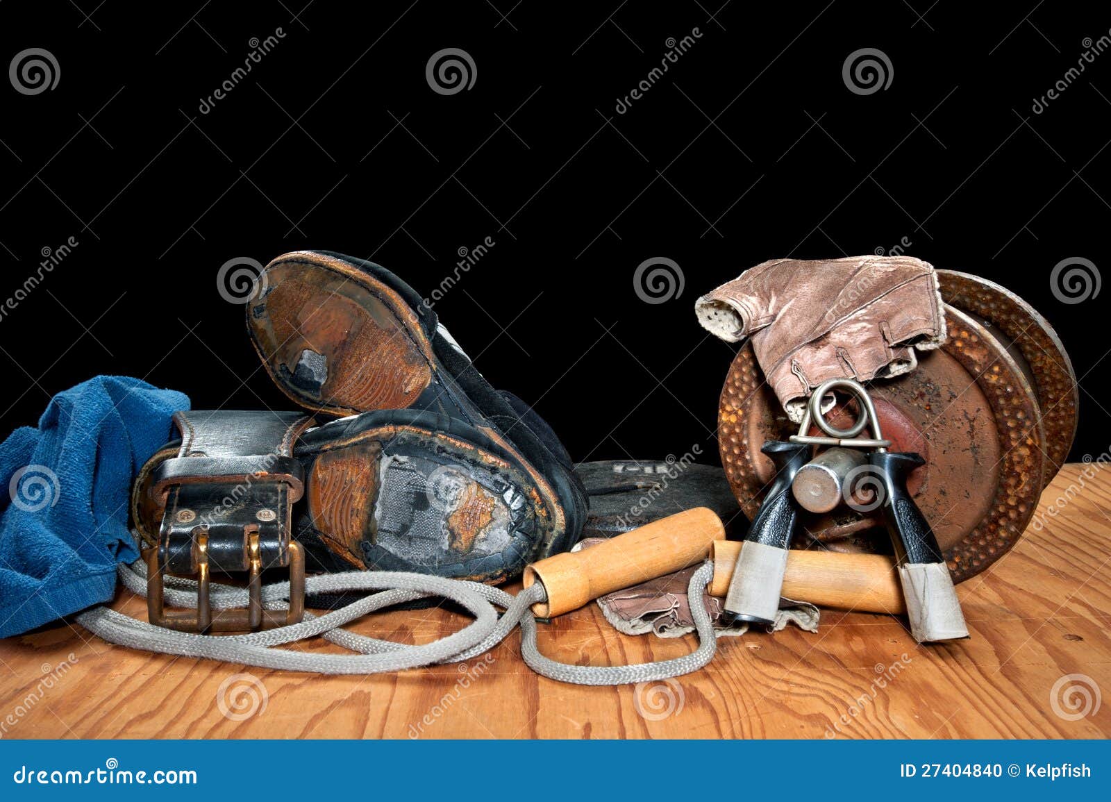 Old Weightlifting Equipment Stock Photo - Image of belt, dark: 27404840