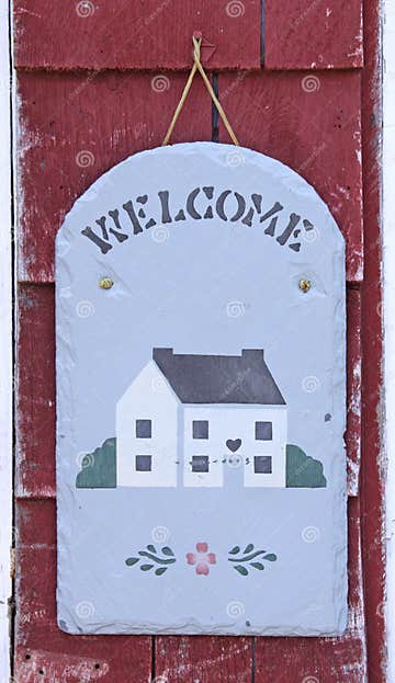 Old welcome sign stock photo. Image of greeting, rustic - 10378088