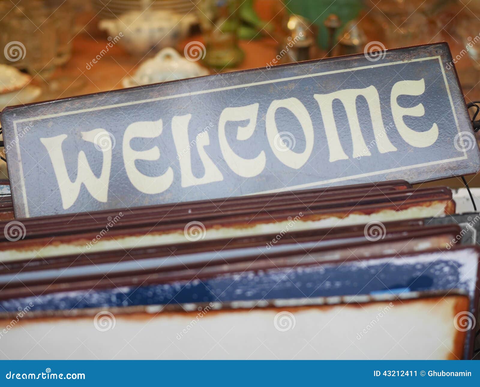 Old welcome sign stock image. Image of word, texture - 43212411