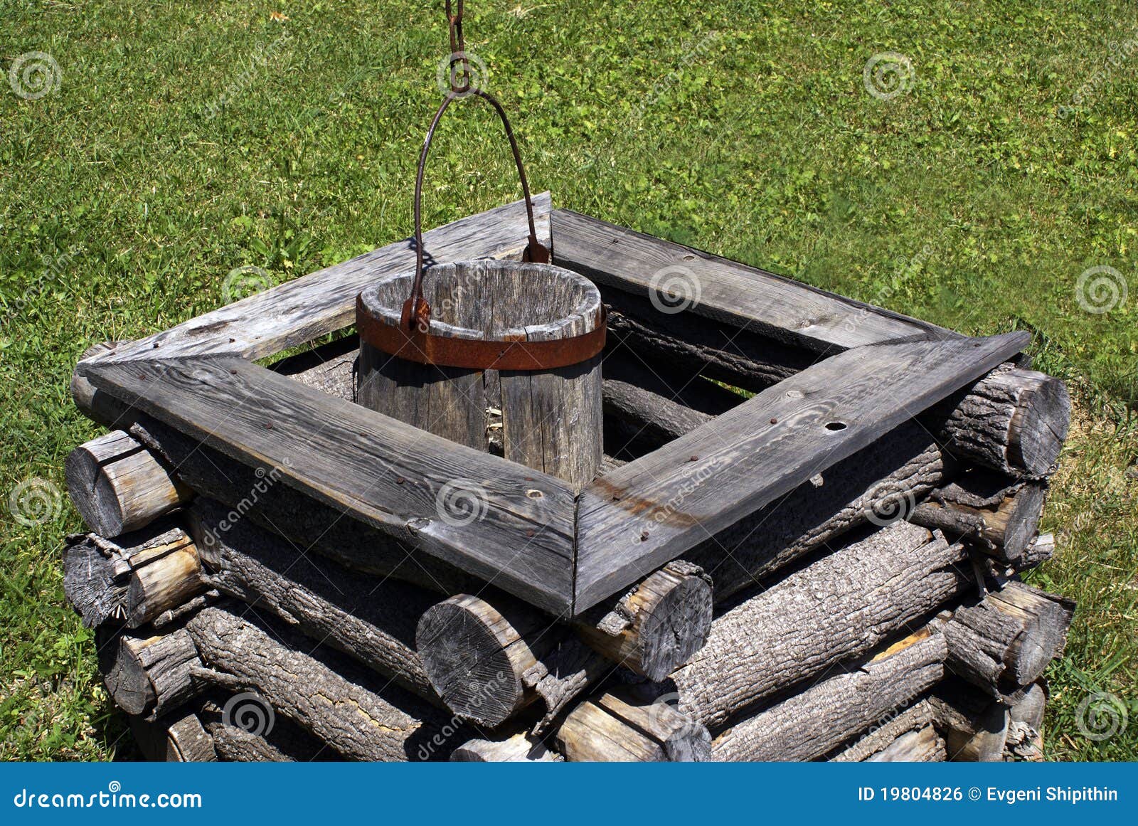 An old well. stock photo. Image of material, bucket, farm - 19804826