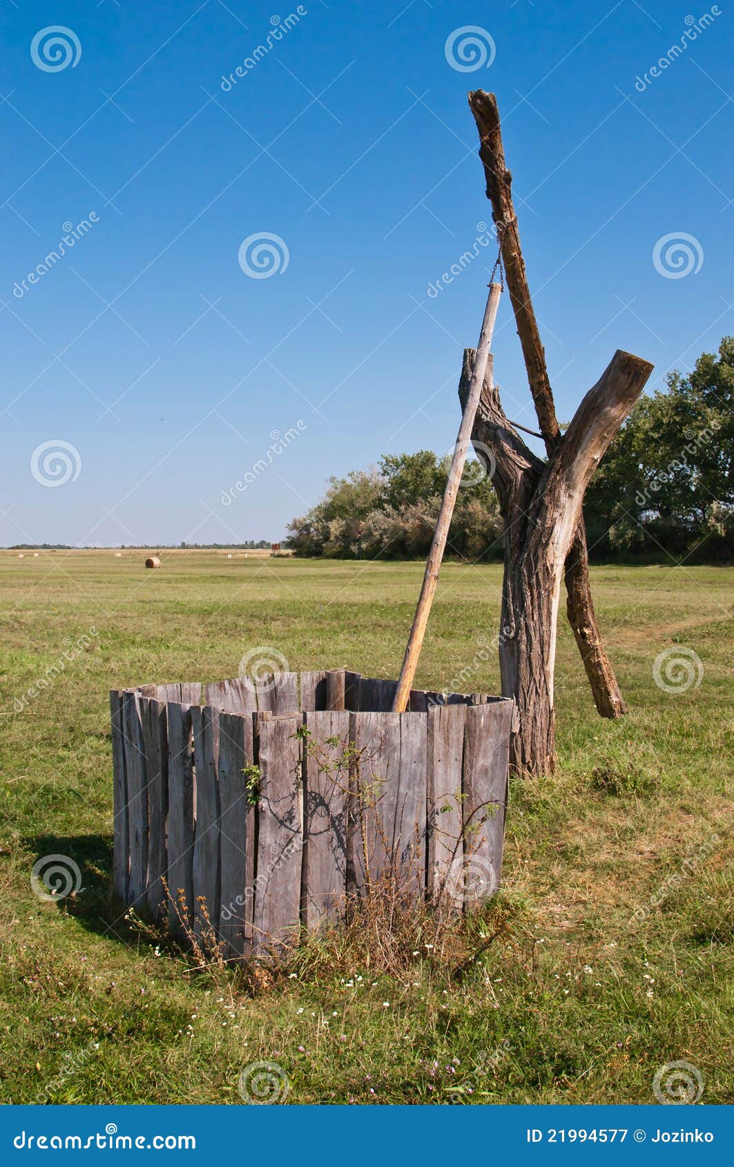 Old well stock image. Image of history, pail, treetop - 21994577