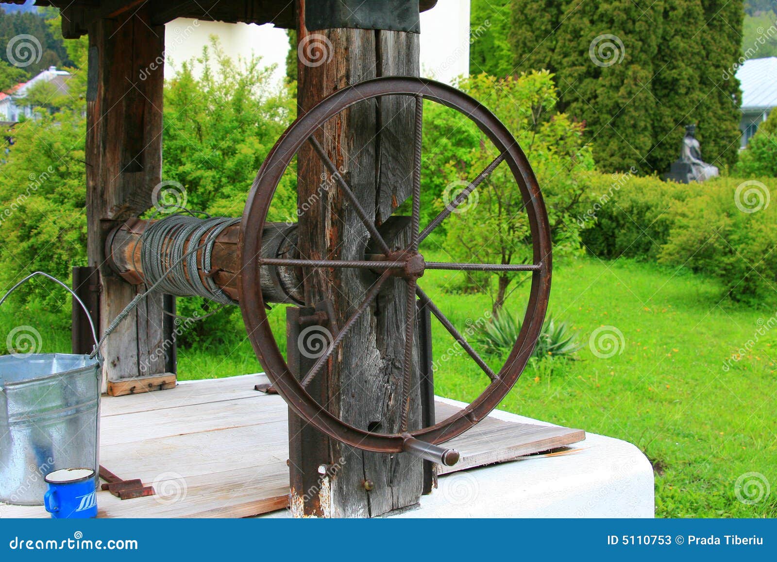 Old well stock image. Image of rust, stone, wood, metal - 5110753