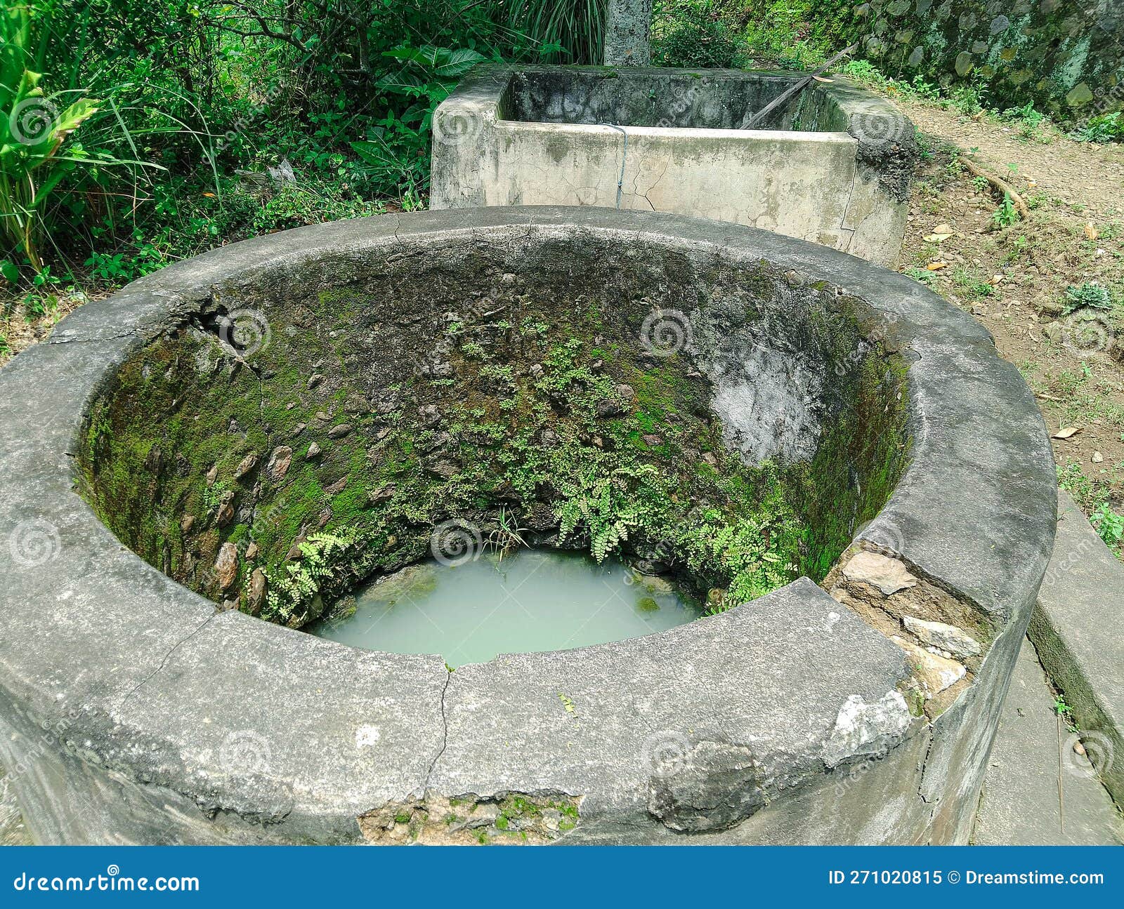 Old Well in the Middle of the Village Stock Image - Image of child ...