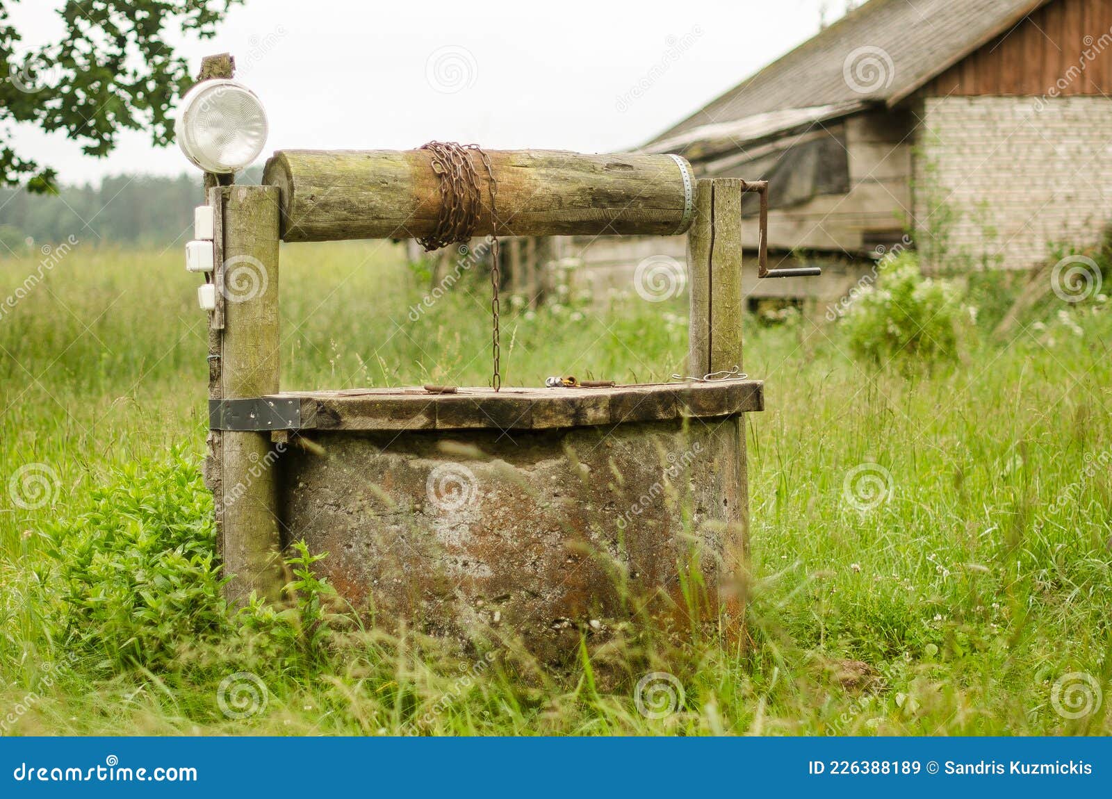 An Old Well Near an Abandoned House Stock Image - Image of europe ...